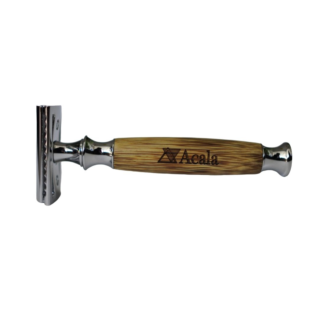 Safety Razor with Bamboo Wood Handle (with blades) | Plastic-Free - Acala