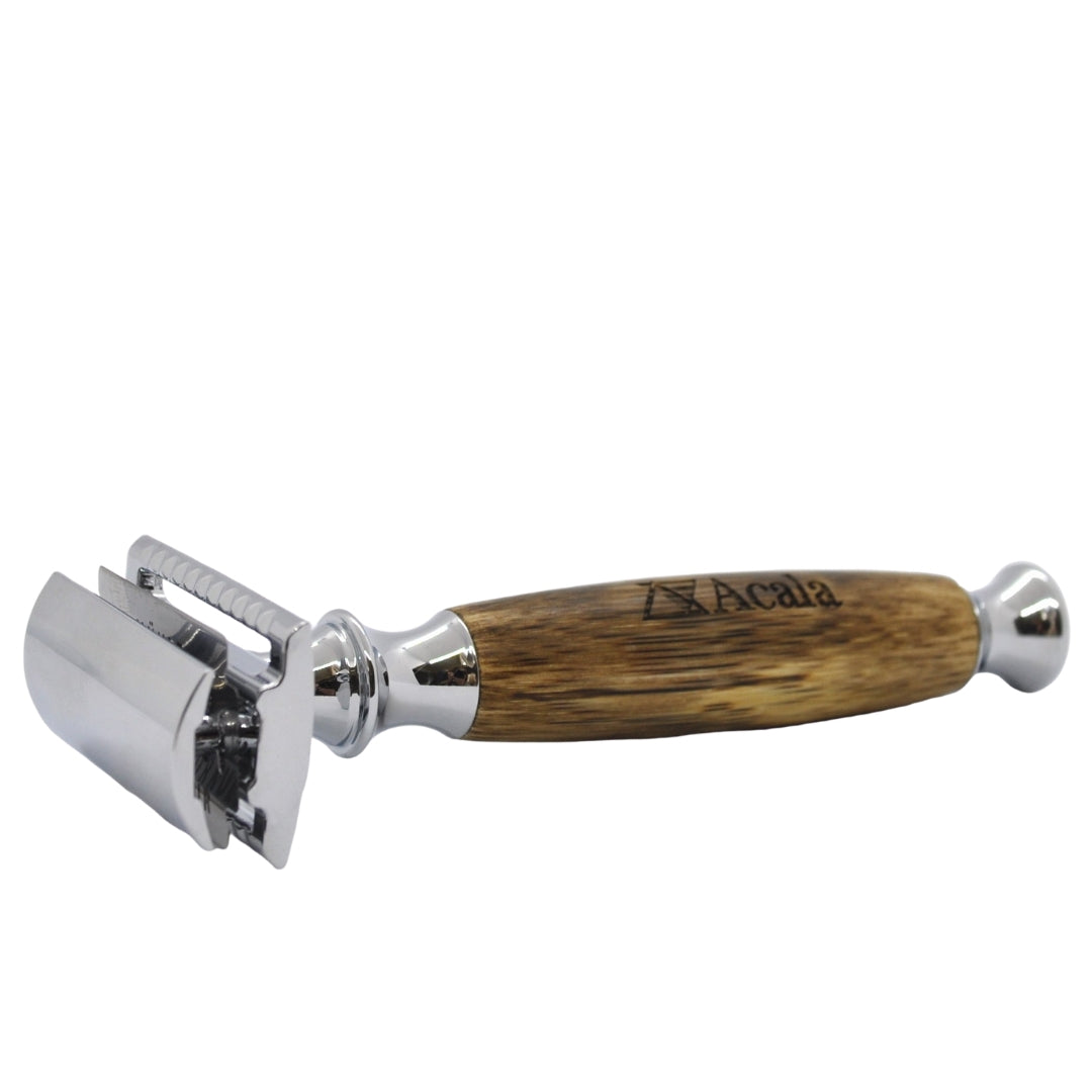 Safety Razor with Bamboo Wood Handle (with blades) | Plastic-Free - Acala