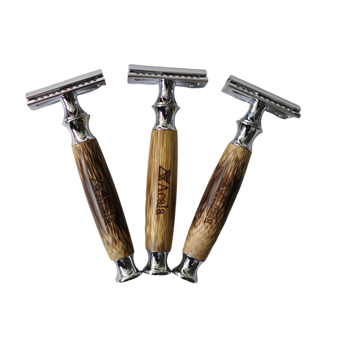 Safety Razor with Bamboo Wood Handle (with blades) | Plastic-Free - Acala