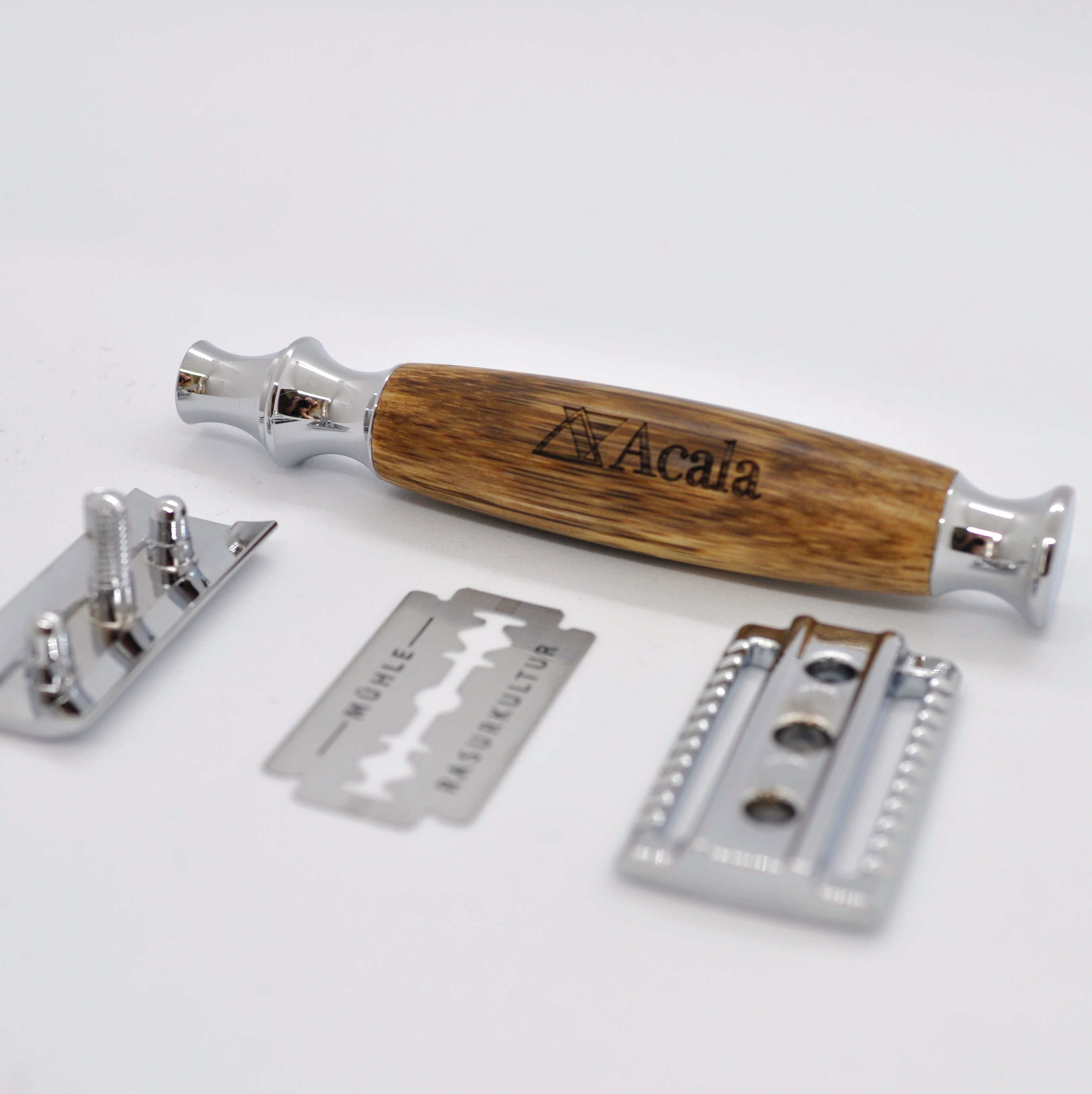 Safety Razor with Bamboo Wood Handle (with blades) | Plastic-Free - Acala